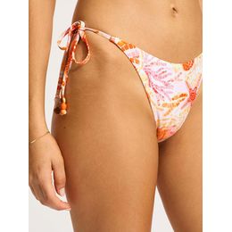 Seafolly Bikini-Hose in Weiß/ Orange - 62% | Größe M | Damen-bademode