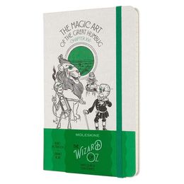 Moleskine Notizbuch "Wizard of Oz" in Weiß/ Grün - (B)13 x (H)21 cm - 55% | Buero-schulbedarf