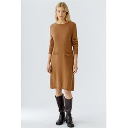 Oui Strickkleid in Camel - 40% | Größe 42 | Damen-kleider