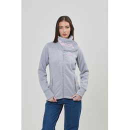 Bench Sweatjacke "Haylo" in Grau - 68% | Gr&ouml;&szlig;e 42 | Damen-sweatshirts-jacken