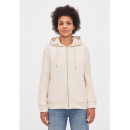 Bench Sweatjacke in Creme - 45% | Größe 42 | Damen-sweatshirts-jacken