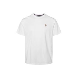 U.S. Polo Assn. T-Shirt 'UMNord' Herren Gr&ouml;&szlig;e L braun / rot / wei&szlig;