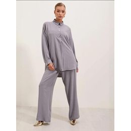 Bigdart Set: Bluse und Hose Damen Größe 36 grau