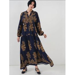 Bigdart Kleid Damen Gr&ouml;&szlig;e 40 marine / gelb Winterkleid