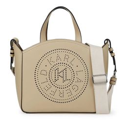 K by KARL LAGERFELD Karl Lagerfeld Shopper - K/CIRCLE KLEINE TOTE-BAG MIT LOCHMUSTER - Gr. unisize - in Beige - f&uuml;r Damen