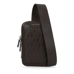 K by KARL LAGERFELD Karl Lagerfeld Crossbody Bags - K/LOOM KLEINE SLINGBAG AUS LEDER - Gr. unisize - in Braun - f&uuml;r Damen