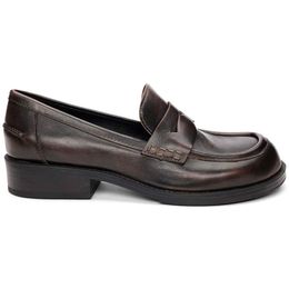 Ash Sandalen - Penny Strap Black Leather Loafers - Gr. 39 (EU) - in Schwarz - f&uuml;r Damen