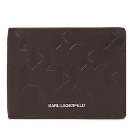 K by KARL LAGERFELD Karl Lagerfeld Portemonnaies - K/LOOM FALTPORTEMONNAIE AUS LEDER - Gr. unisize - in Braun - f&uuml;r Damen