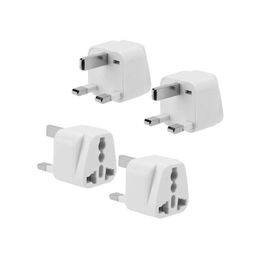 Intirilife 4x Steckdosen Adapter - UK Typ G in WEISS | Gr.: onesize