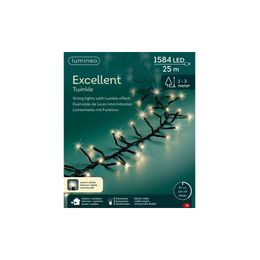 Lumineo Lichterkette EXCELLENT TWINKLE 1584 LED 25 m, schwarzes Kabel in warm weiß | Gr.: onesize