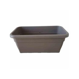 siena GARDEN Blumenkasten Basic 60 cm eckig, 60x30x25,7 cm, Kunststoff in Taupe in Taupe | Gr.: onesize