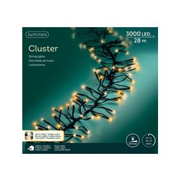 Lumineo Lichterkette CLUSTER 3000 LED 28 m, schwarzes Kabel in klassisch warm/warm wei&szlig; | Gr.: onesize