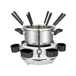 Melissa 16310230 Elektro-Fondue Set mit praktischem Drehring mit 6 Saucenbechern | Gr.: onesize