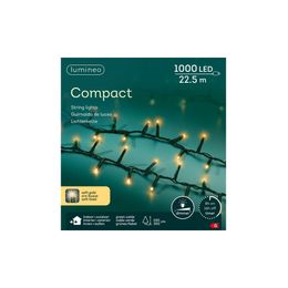 Lumineo Lichterkette COMPACT 1000 LED 22,5 m, grünes Kabel in Soft Gold | Gr.: onesize