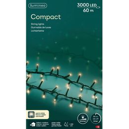 Lumineo Lichterkette COMPACT 3000 LED 60 m, gr&uuml;nes Kabel in warm wei&szlig; | Gr.: onesize