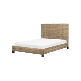 Beliani Doppelbett SALBRIS in /Braun - (W) 152 x (H) 120 x (L) 213 cm | Gr.: onesize