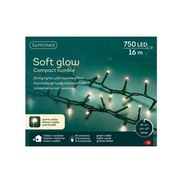 Lumineo Lichterkette Soft Glow COMPACT TWINKLE 750 LED 16 m, grünes Kabel in warm weiß | Gr.: onesize