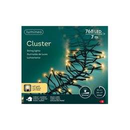 Lumineo Lichterkette CLUSTER 768 LED 7 m, schwarzes Kabel in Soft Gold | Gr.: onesize