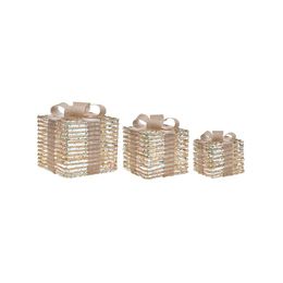 Beliani 3er-Set LED Deko MOSSO in Beige | Gr.: onesize