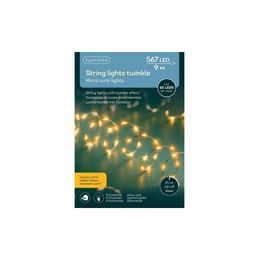 Lumineo Lichterkette STRING LIGHTS TWINKLE 567 LED 9 m Silberdraht in klassisch warm | Gr.: onesize