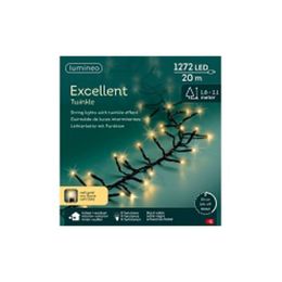 Lumineo Lichterkette EXCELLENT TWINKLE 1272 LED 20 m, schwarzes Kabel in Soft Gold | Gr.: onesize