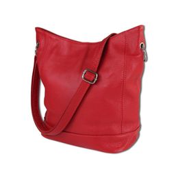Toscanto Schultertasche, Shopper Leder rot ca. 37cm | Gr.: onesize