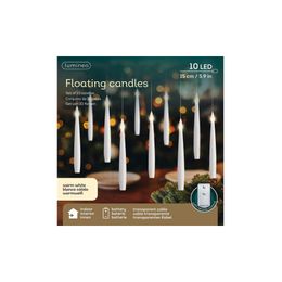 Lumineo Floating Candles 10 LED H: 15 cm, warm wei&szlig;, batteriebetrieben in Wei&szlig; | Gr.: onesize