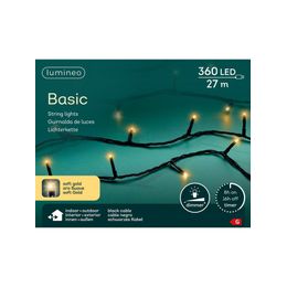 Lumineo Lichterkette BASIC 360 LED 27 m, schwarzes Kabel in Soft Gold | Gr.: onesize