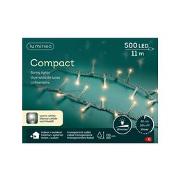 Lumineo Lichterkette COMPACT 500 LED 11 m, transparentes Kabel, in warm weiß | Gr.: onesize