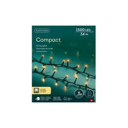 Lumineo Lichterkette COMPACT 1500 LED 34 m, grünes Kabel in Soft Gold | Gr.: onesize