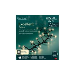 Lumineo Lichterkette EXCELLENT TWINKLE 1272 LED 20 m, schwarzes Kabel in warm weiß | Gr.: onesize