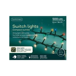 Lumineo Lichterkette Switch Lights, Compact Twinkle 500 LED 11 m in warm weiß/bunt | Gr.: onesize