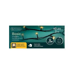 Lumineo Lichterkette BASIC 40 LED 3 m, schwarzes Kabel, in klassisch warm | Gr.: onesize