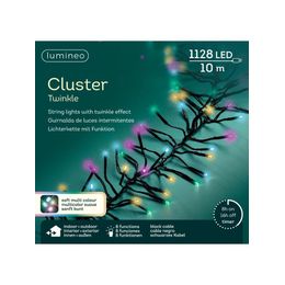 Lumineo Lichterkette CLUSTER TWINKLE 1128 LED 10 m, schwarzes Kabel in Bunt | Gr.: onesize