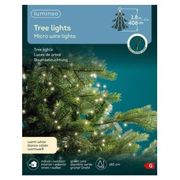 Lumineo Lichterkette TREE LIGHTS 408 LED 1,8 m, grüner Draht in warm weiß | Gr.: onesize