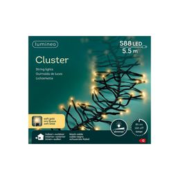 Lumineo Lichterkette CLUSTER 588 LED 5,5 m, schwarzes Kabel in Soft Gold | Gr.: onesize
