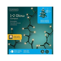 Lumineo Lichterkette 1-2 Glow Compact 880 LED 2,4 m, grünes Kabel in klassisch warm | Gr.: onesize