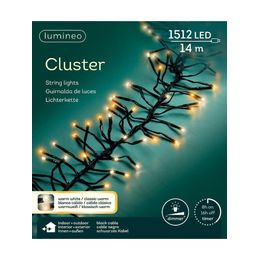 Lumineo Lichterkette CLUSTER 1512 LED 14 m, schwarzes Kabel in Warm weiß/Klassisch warm | Gr.: onesize