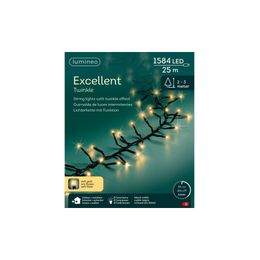 Lumineo Lichterkette EXCELLENT TWINKLE 1584 LED 25 m, schwarzes Kabel in Soft Gold | Gr.: onesize