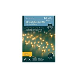 Lumineo Lichterkette STRING LIGHTS TWINKLE 378 LED 6 m Silberdraht in klassisch warm | Gr.: onesize