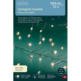Lumineo COMPACT TWINKLE, Micro LED 960 LED 12 m, Silberdraht in warm weiß | Gr.: onesize