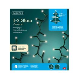 Lumineo Lichterkette 1-2 Glow Compact 880 LED 2,4 m, grünes Kabel in warm weiß | Gr.: onesize