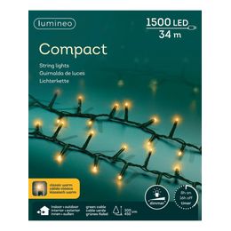 Lumineo Lichterkette COMPACT 1500 LED 34 m, grünes Kabel in klassisch warm | Gr.: onesize