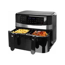 Emerio AF-126672 XXL Doppel Heißluft-Fritteuse, 9 Liter (2 x 4,5 L), Airfryer | Gr.: onesize