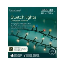 Lumineo Lichterkette Switch Lights, Compact Twinkle 1.000 LED 22,5 m in warm weiß/bunt | Gr.: onesize