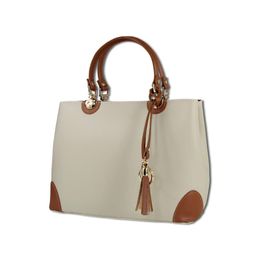 Toscanto Handtasche, Umhängetasche Leder beige, tan ca. 32cm | Gr.: onesize