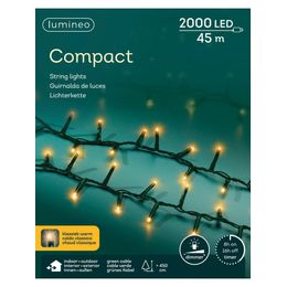 Lumineo Lichterkette COMPACT 2000 LED 45 m, grünes Kabel in klassisch warm | Gr.: onesize