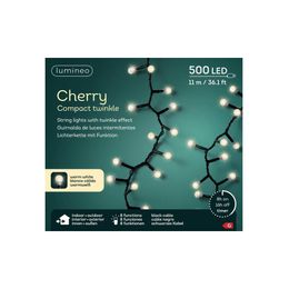 Lumineo Lichterkette CHERRY Compact Twinkle 500 LED 11 m, schwarzes Kabel in warm weiß | Gr.: onesize