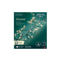 Lumineo Lichterkette CLUSTER 1512 LED 14 m, transp. Kabel in warm weiß | Gr.: onesize
