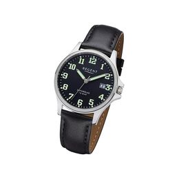 Regent Uhren Analog-Armbanduhr Regent Lederarmband schwarz mittel (ca. 36mm) | Gr.: onesize